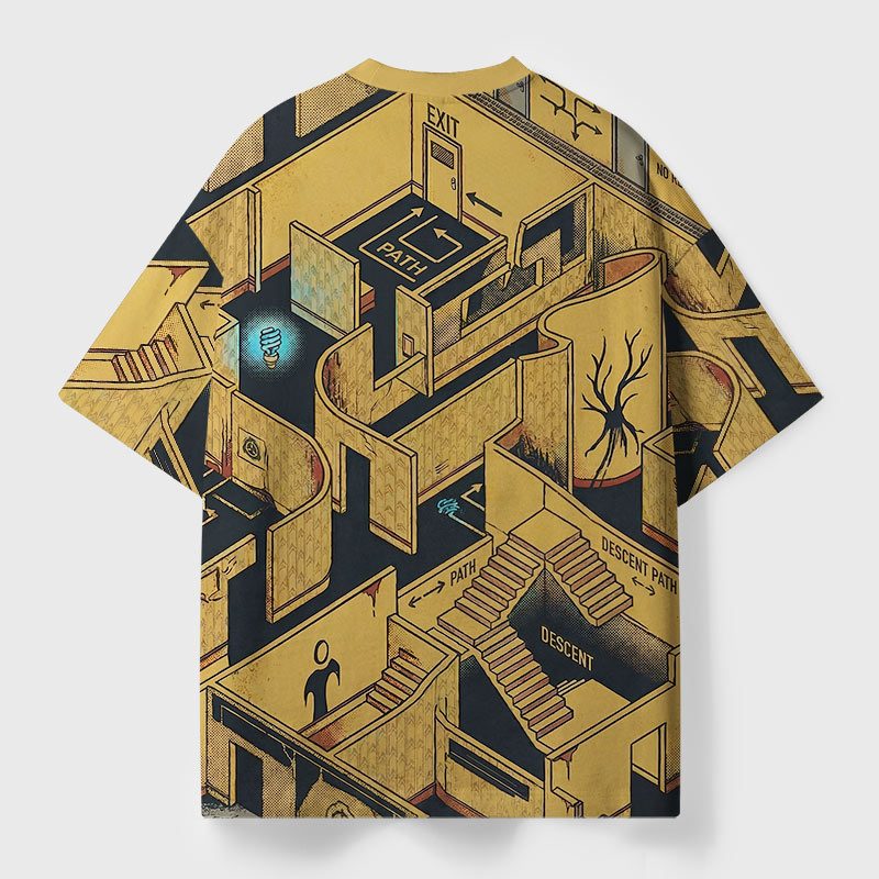 System Maze Geek Eco Oversized Graphic Tees – fashioninprint