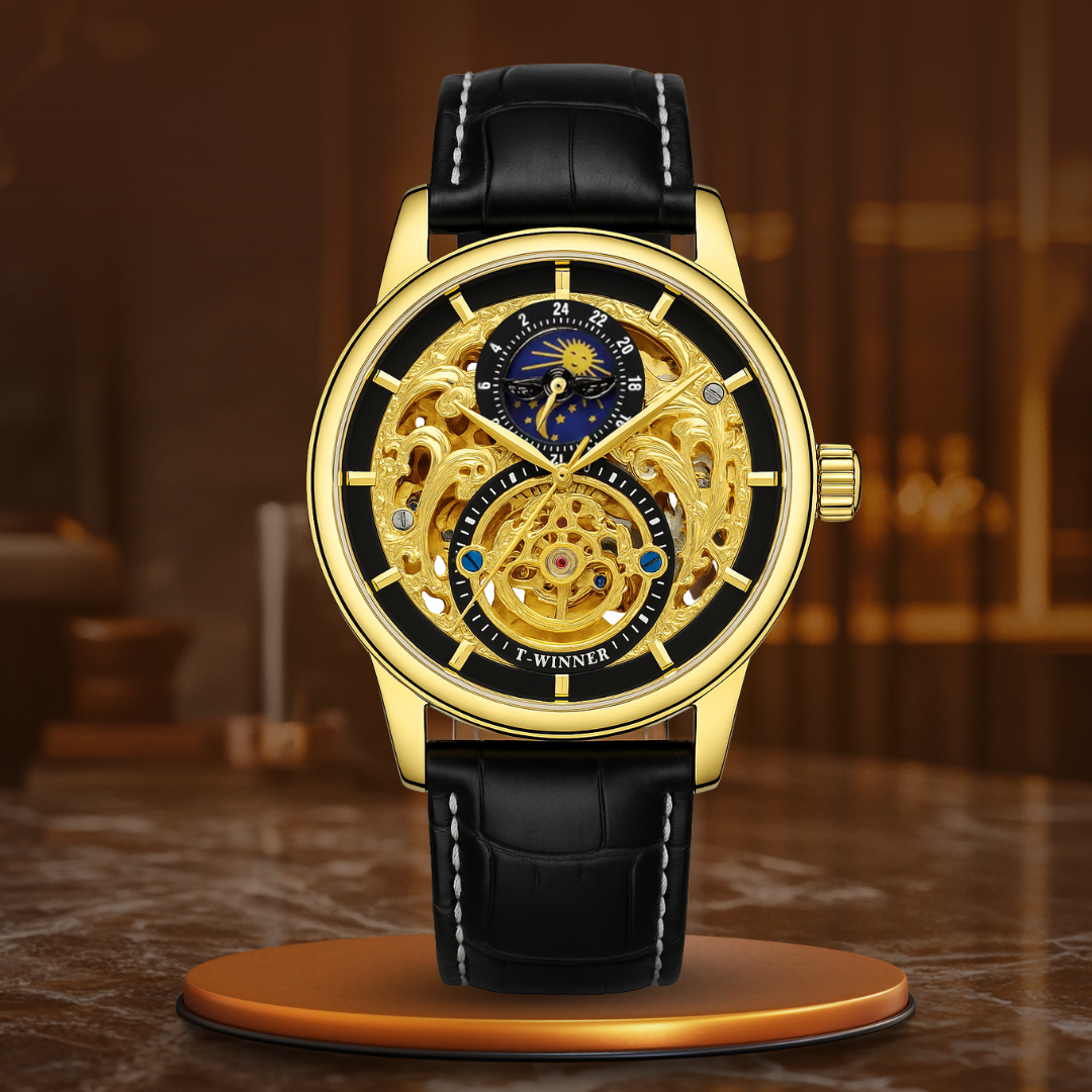 Moon Phase Skeleton Automatic Watch – fashioninprint