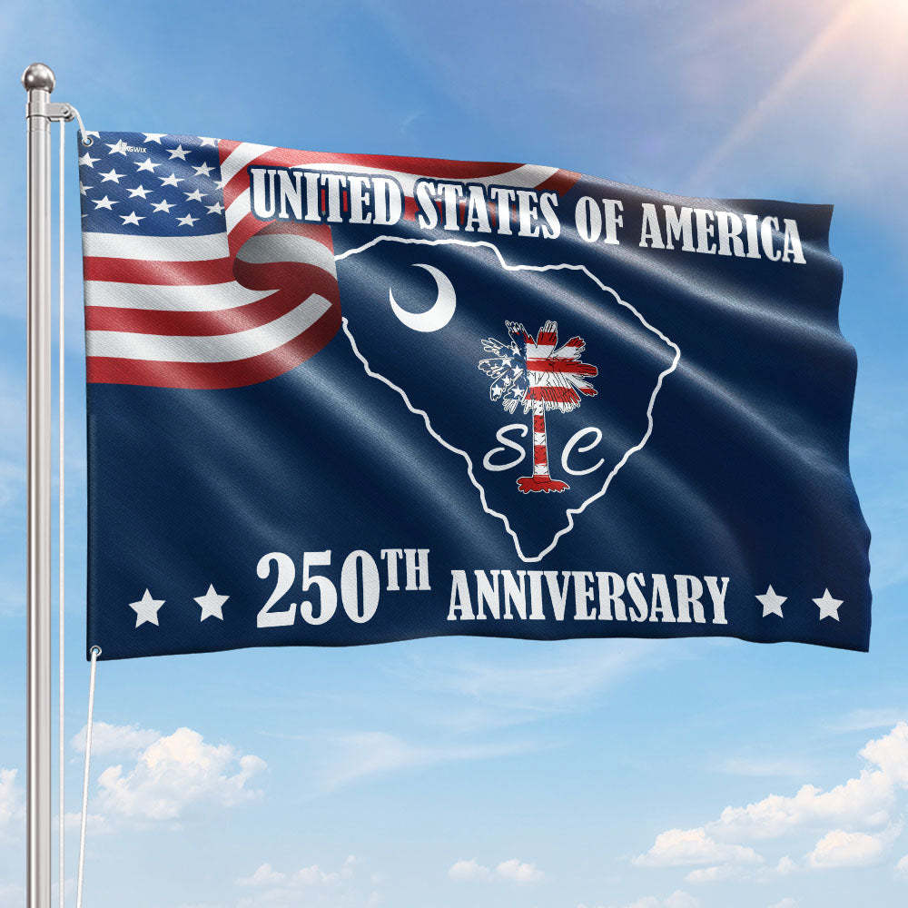 SC 250th Anniversary State Grommet Flag, South Carolina USA 1776–2026 ...