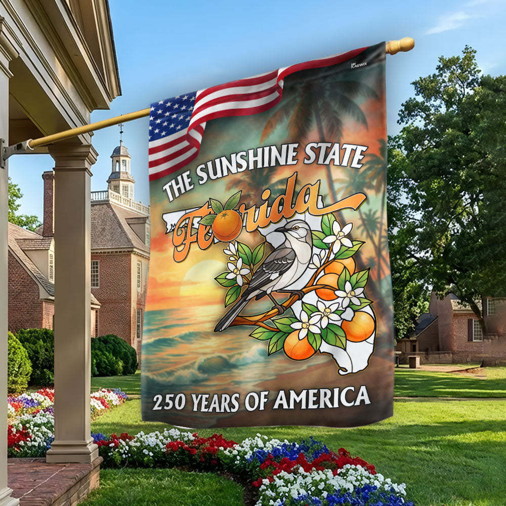 Florida Flag, 250 Years of America The Sunshine State US Flag ...